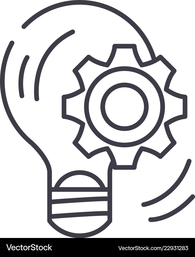 Business competence line icon concept Royalty Free Vector