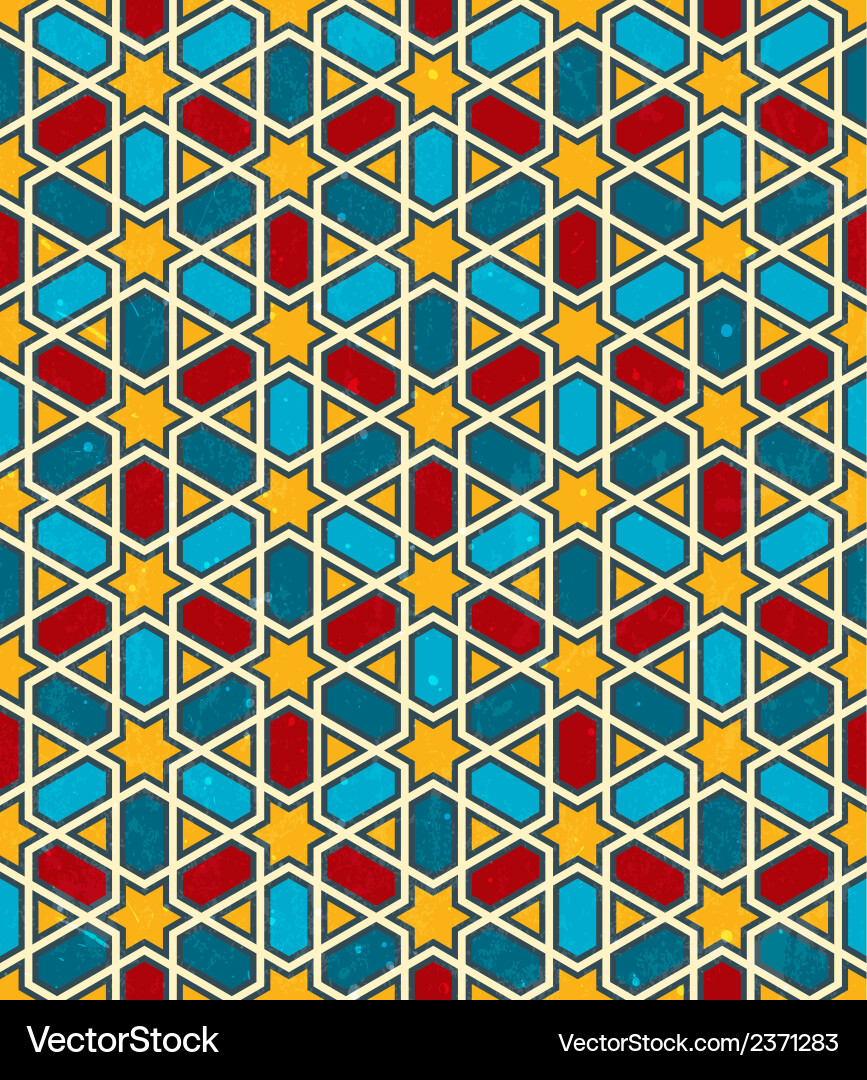 Moroccan geometric pattern seamless background Vector Image