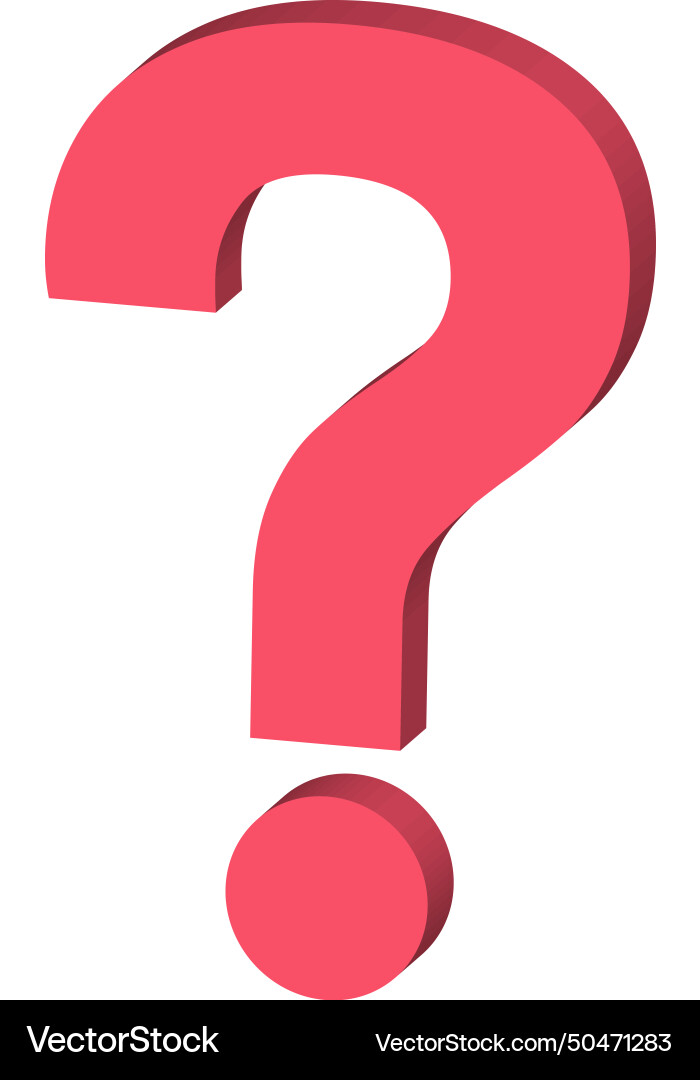 Question mark 3d Royalty Free Vector Image - VectorStock