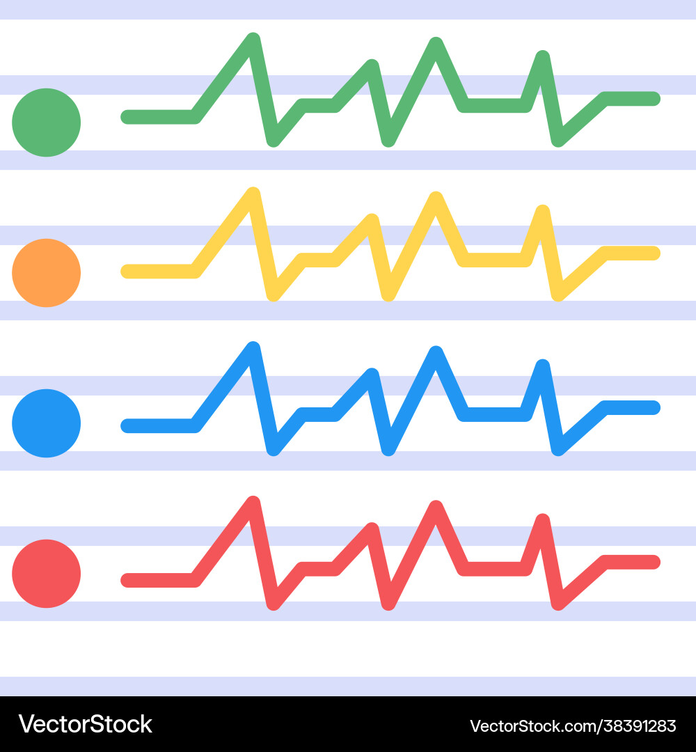 Sine waves chart Royalty Free Vector Image - VectorStock