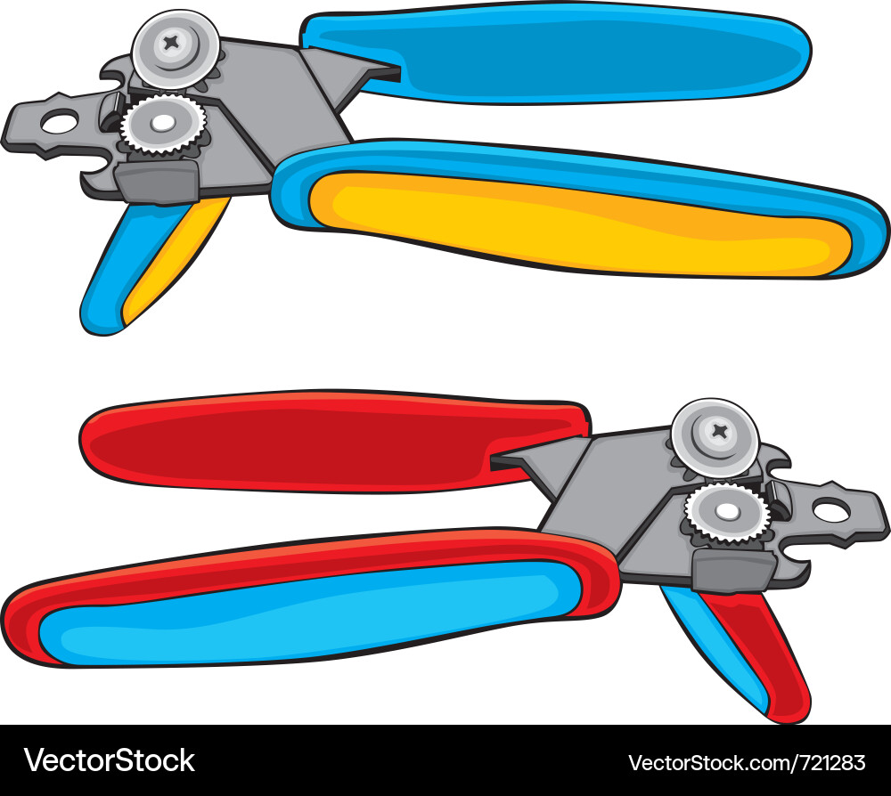 Two colored can openers Royalty Free Vector Image