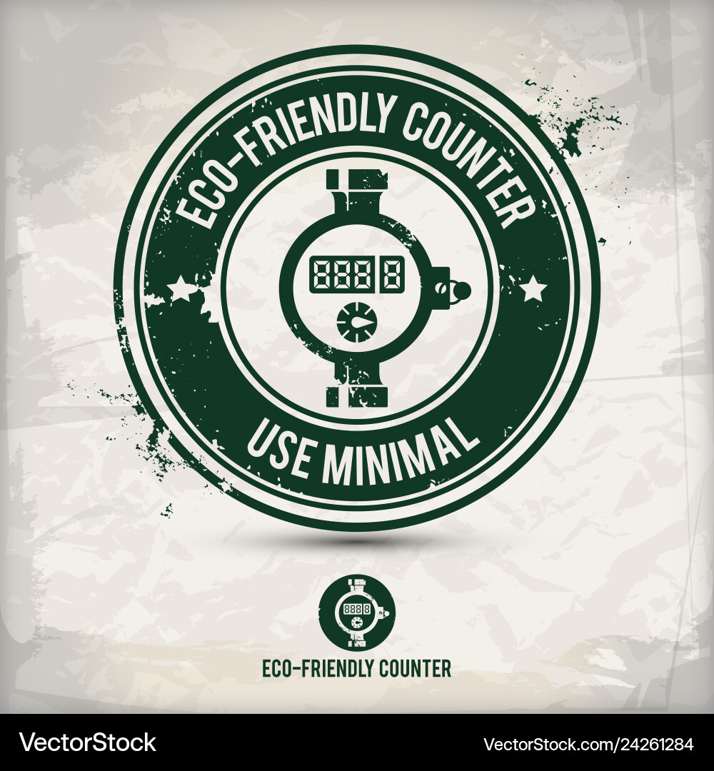 Alternative eco counter stamp Royalty Free Vector Image