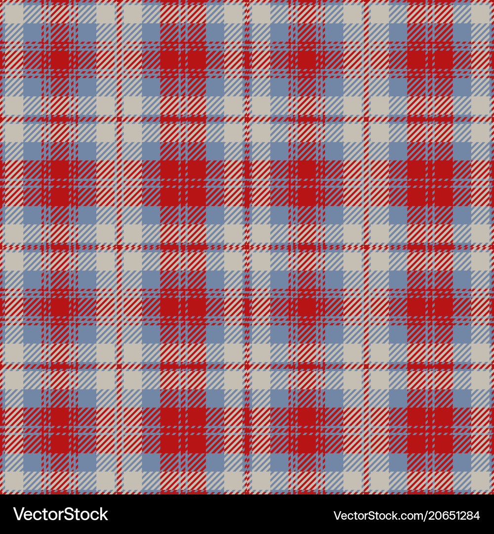 Blue and red tartan plaid seamless pattern Vector Image