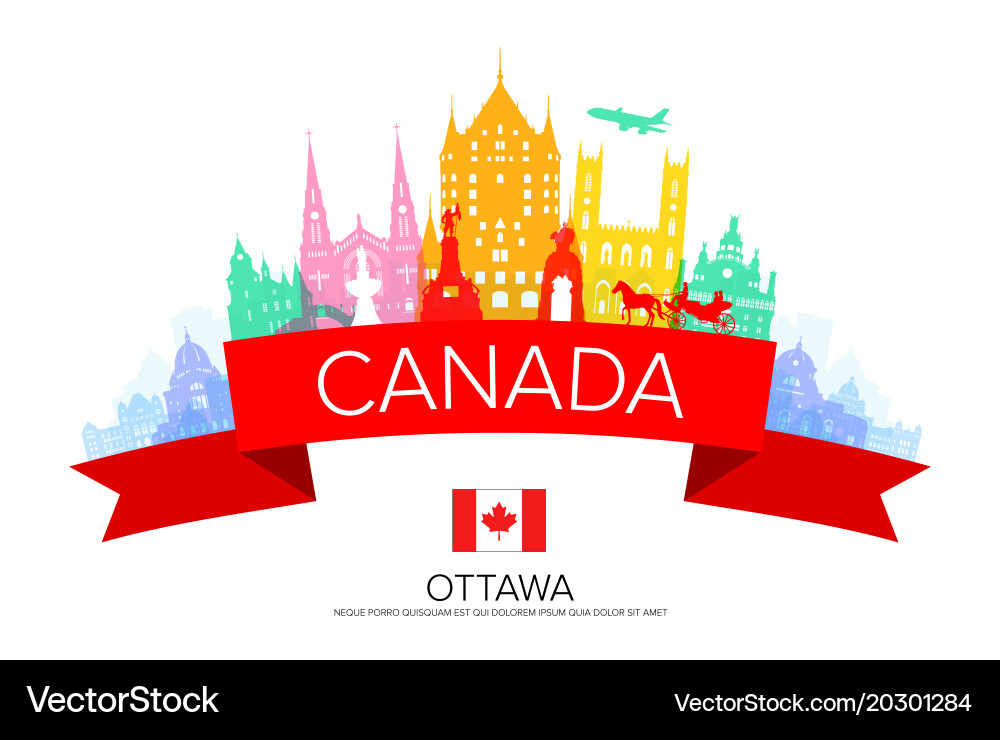Canada City Skylines Royalty Free Vector Image