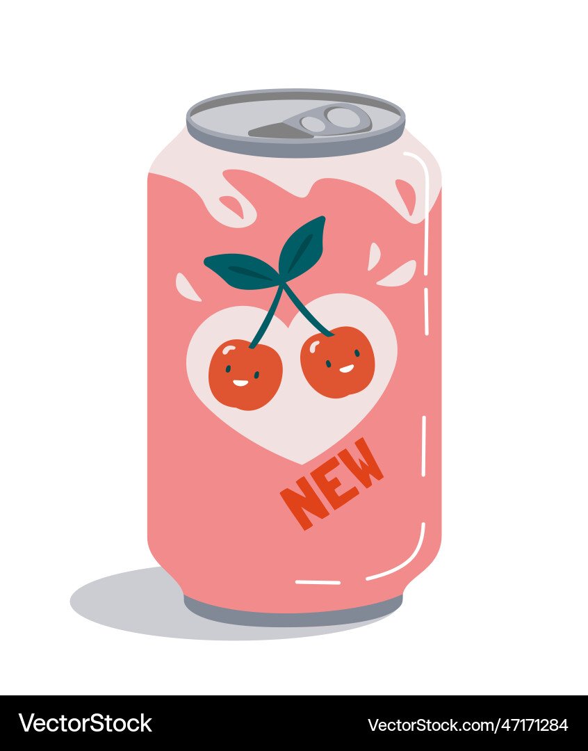 Cherry Soda Can Royalty Free Vector Image - VectorStock