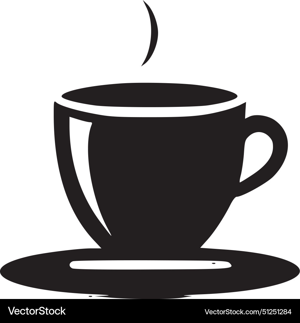 Coffee - black and white isolated icon Royalty Free Vector