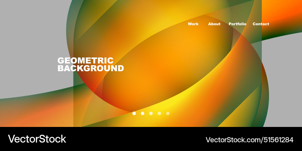 Dynamic flowing shapes concept design composition Vector Image