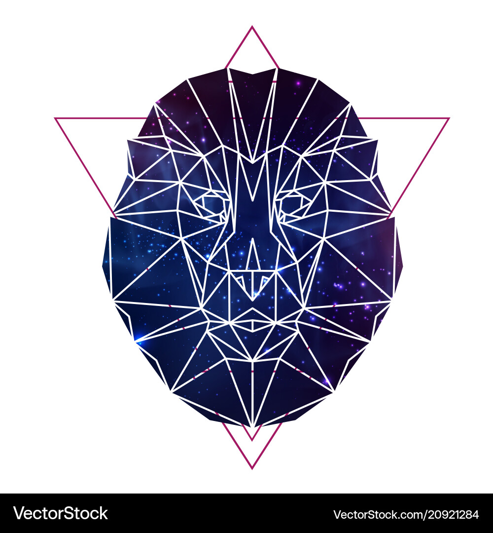 Polygonal Lion Abstract Royalty Free Vector Image