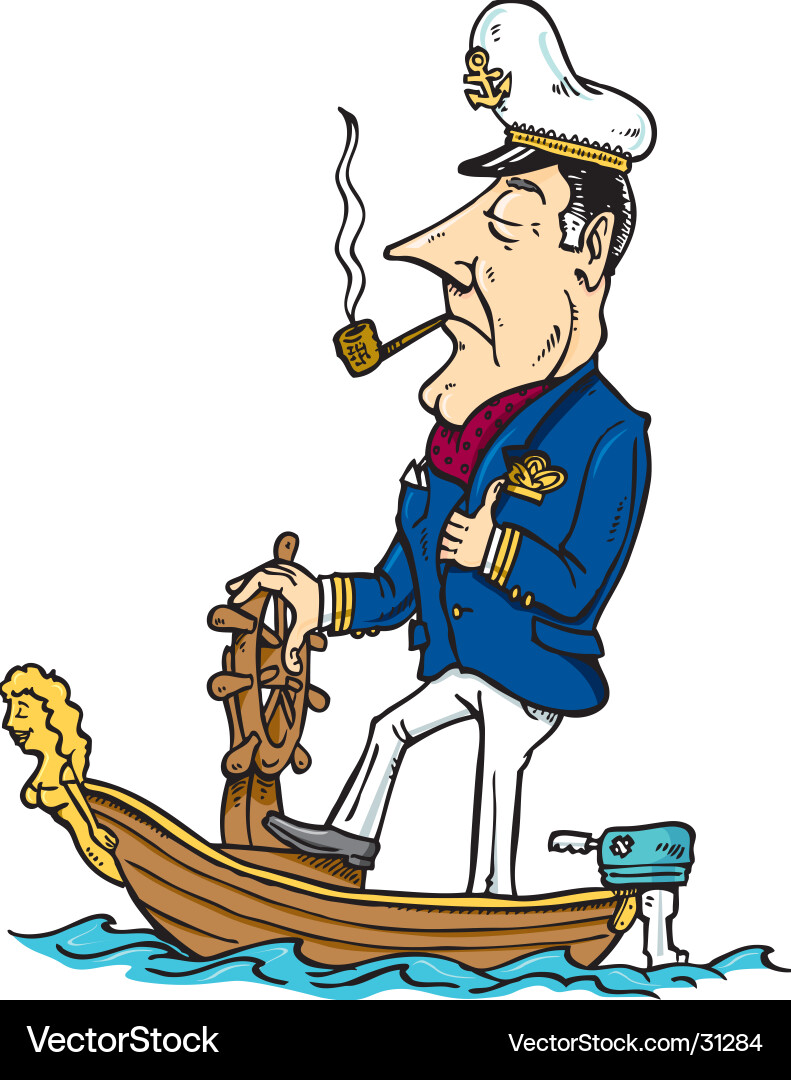 Seafarer Captain Royalty Free Vector Image - VectorStock