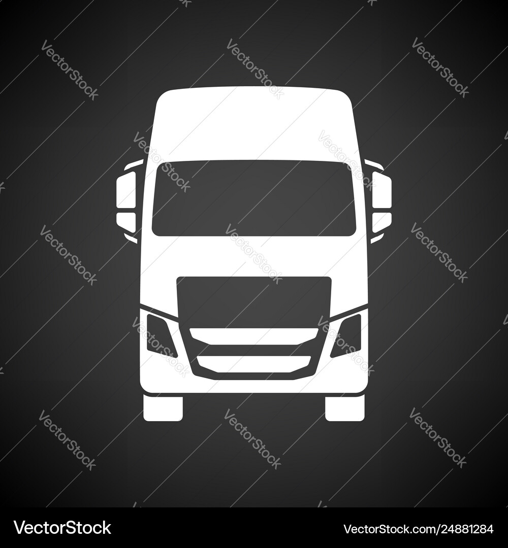 Truck icon front view Royalty Free Vector Image