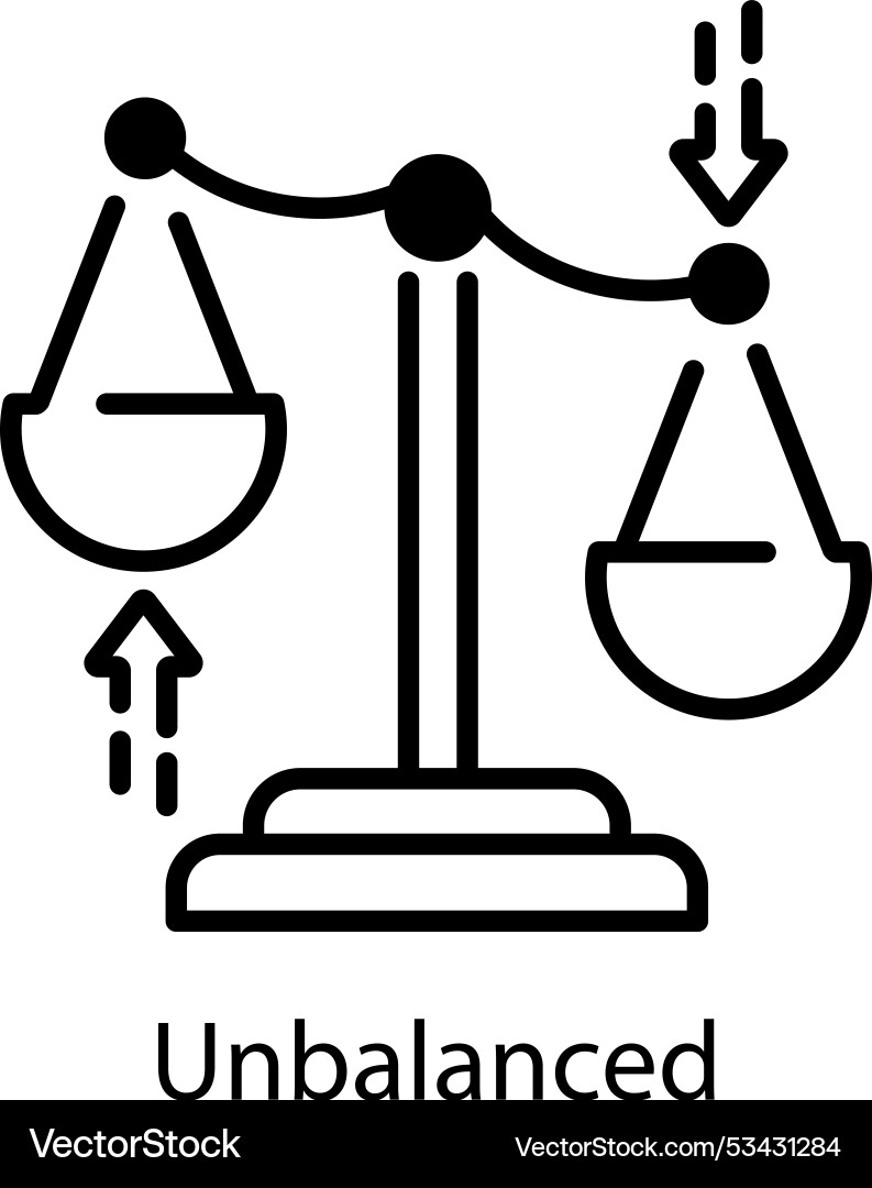 Unbalanced Royalty Free Vector Image - VectorStock