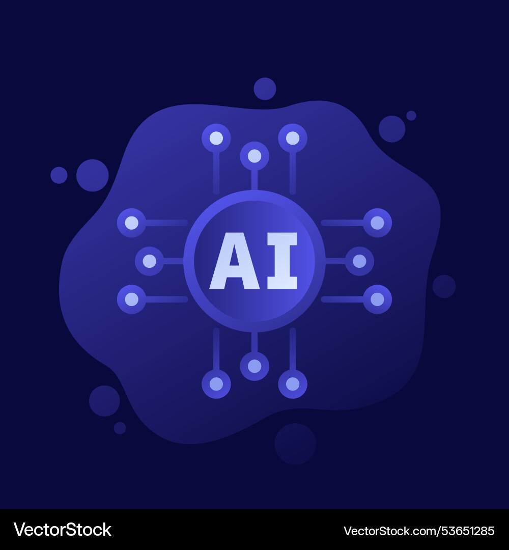 Ai technology icon artificial intelligence Vector Image