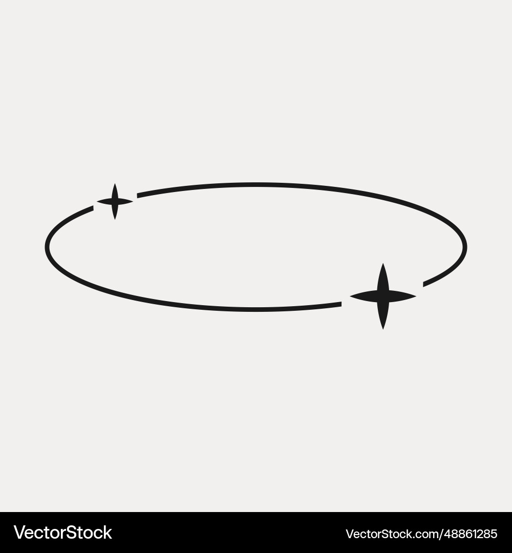 Orbit elliptical ellipse stylized stars Royalty Free Vector