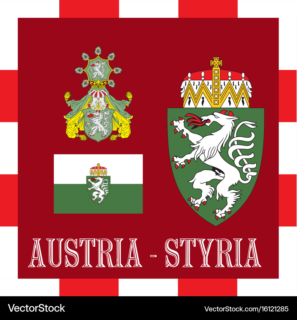 Styrian Flag - Austria Royalty Free Vector Image