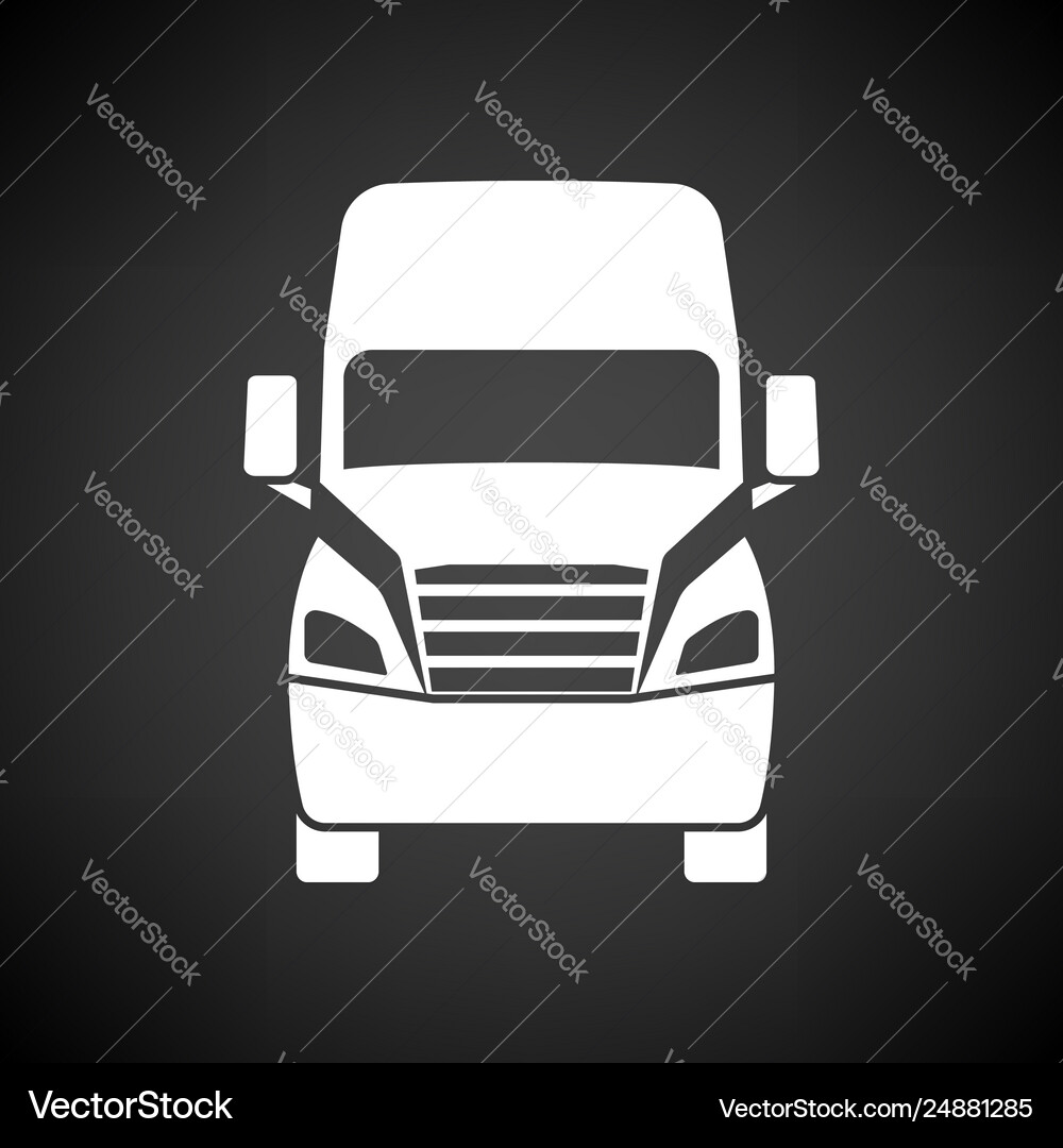 Truck icon front view Royalty Free Vector Image