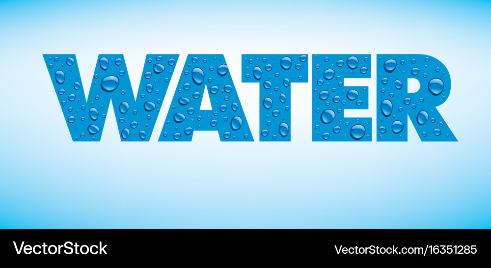 Water backgrounds with text and drops Royalty Free Vector