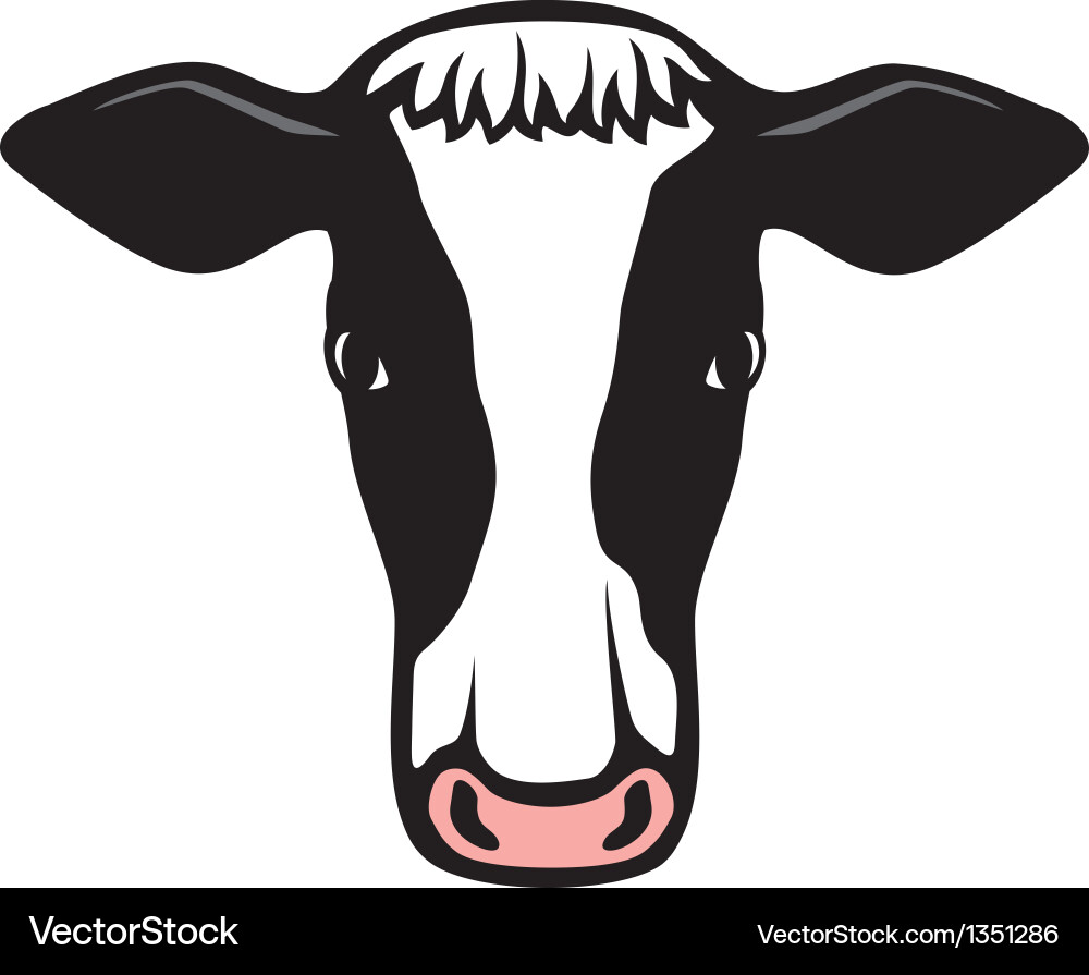 Cow head Royalty Free Vector Image - VectorStock