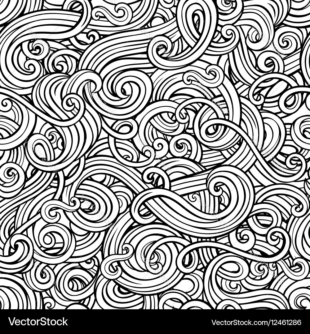 Decorative Curly Seamless Pattern Royalty Free Vector Image
