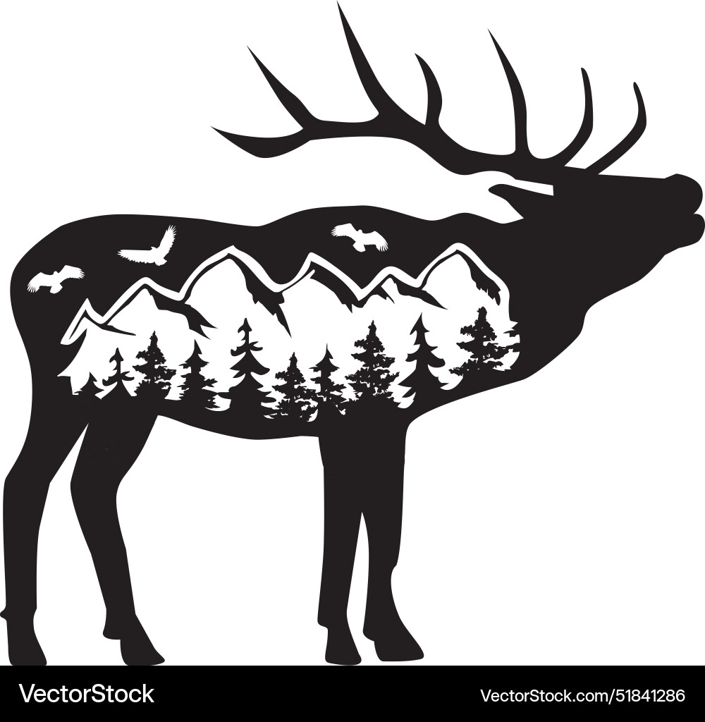 Elk fantasy art Royalty Free Vector Image - VectorStock