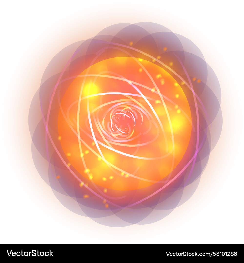 Magic fire orb plasma crystal fantasy flame Vector Image