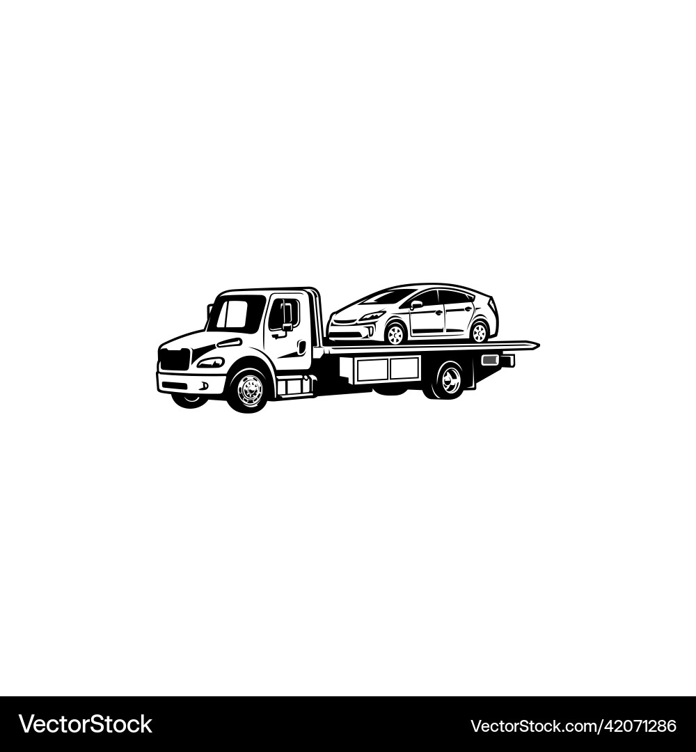 Towing truck service Royalty Free Vector Image