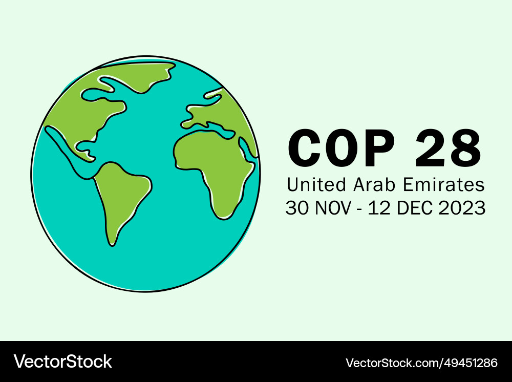 Un climate change conference 2023 unfccc cop 28 Vector Image