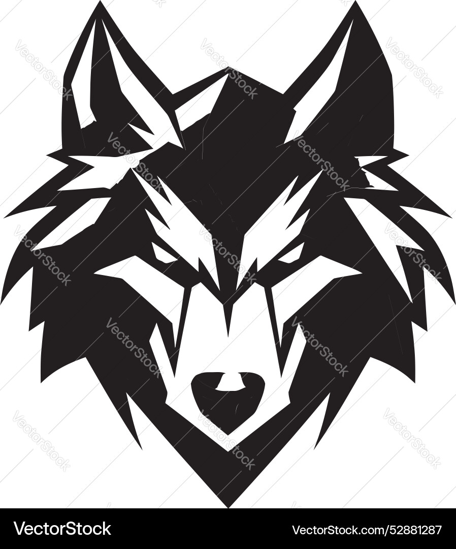 Alpha canine badge wolf majesty crest Royalty Free Vector