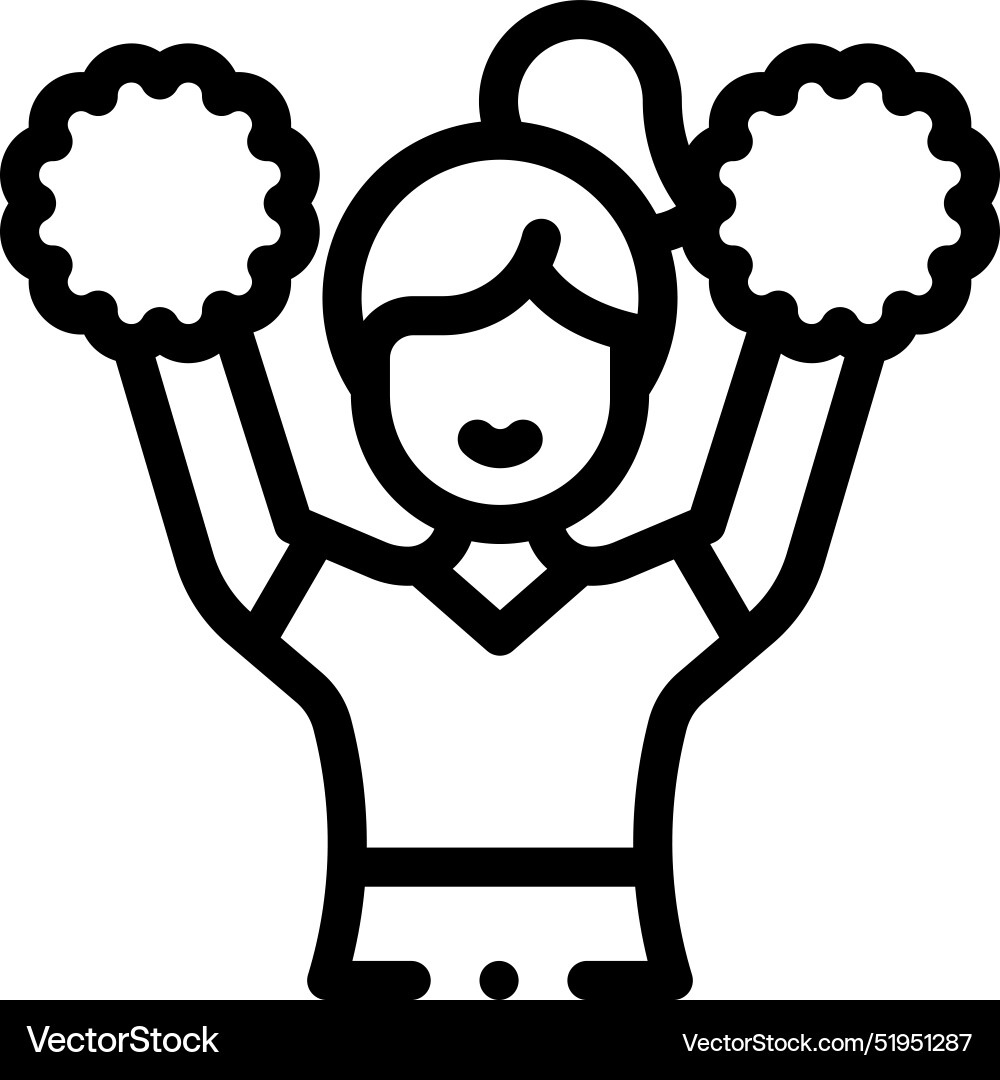 Cheer icon thin linear style design isolated Vector Image