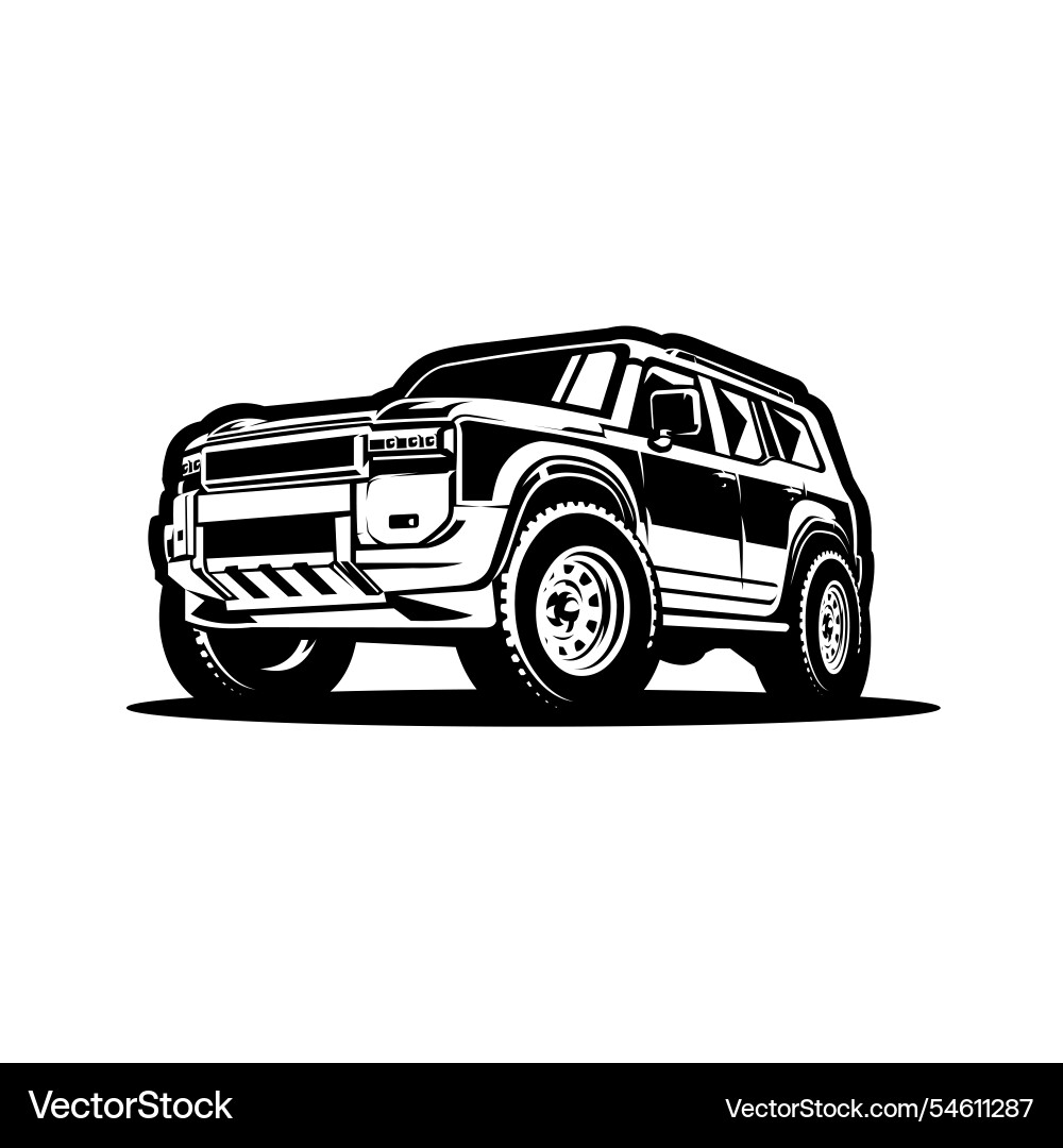 Overland offroad 4x4 vehicle Royalty Free Vector Image
