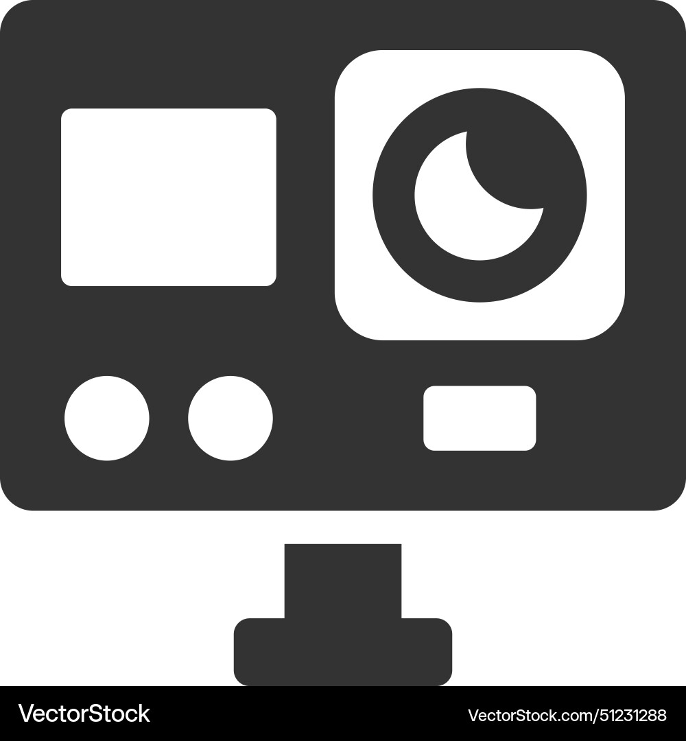 Action camera icon Royalty Free Vector Image - VectorStock