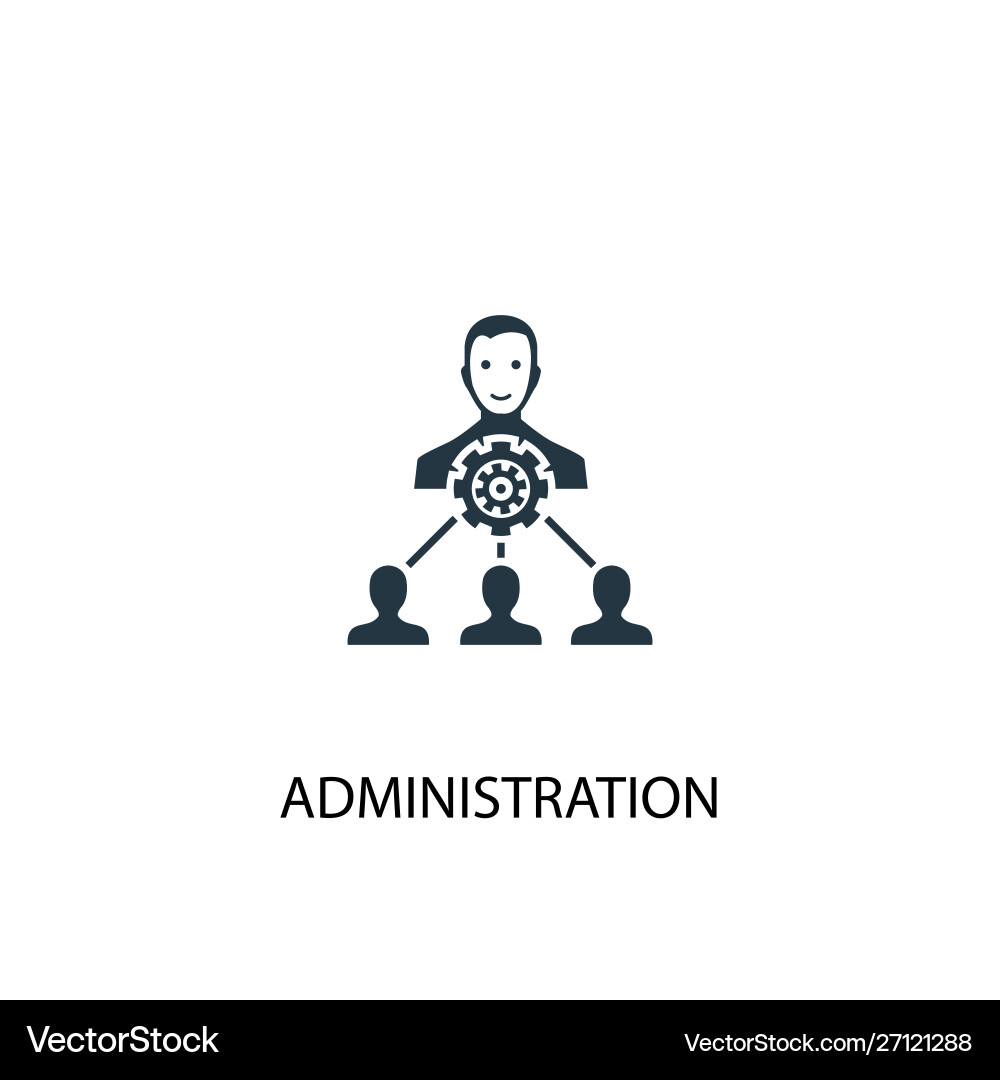 Administration icon simple element Royalty Free Vector Image