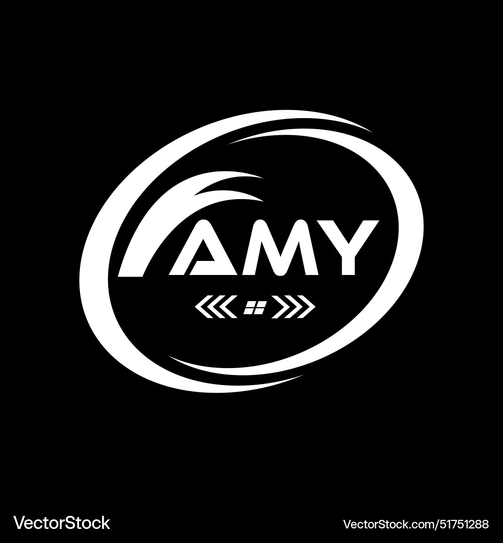 Amy letter logo design simple and modern Vector Image