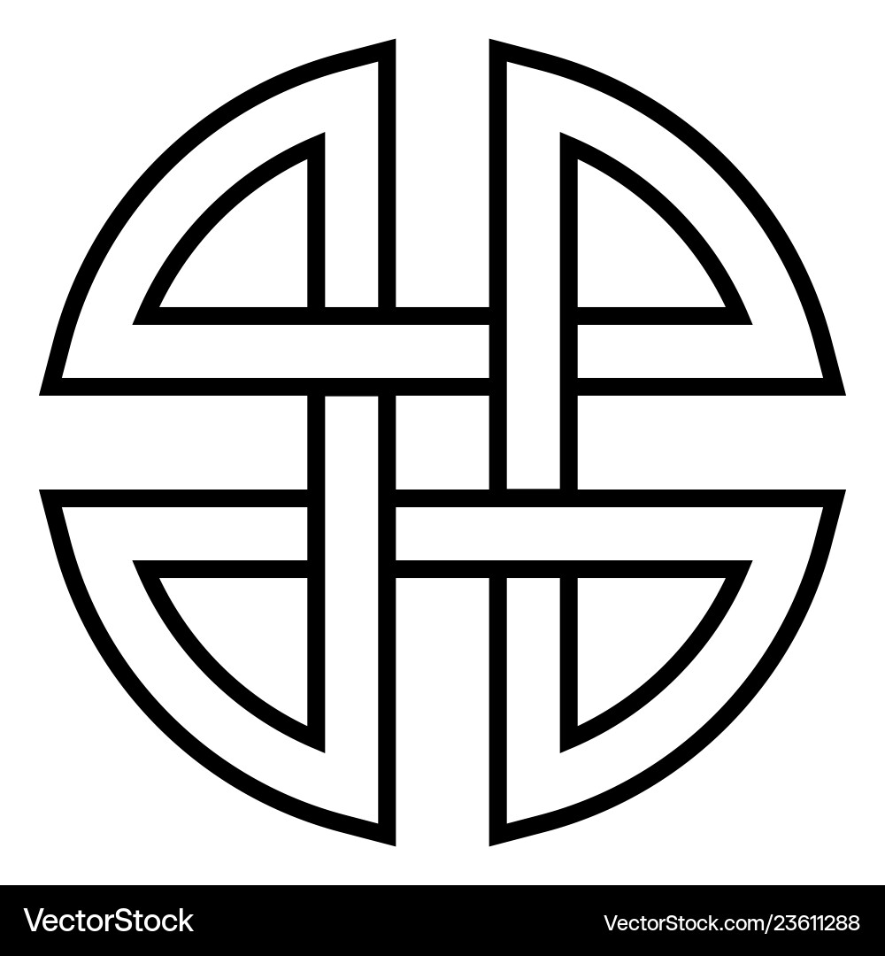 Ancient Infinity Shield Symbol Royalty Free Vector Image