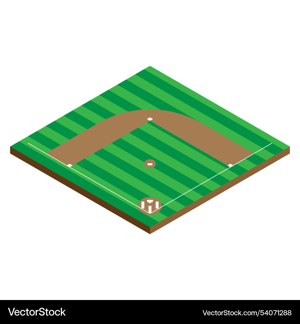 Baseball field Royalty Free Vector Image - VectorStock
