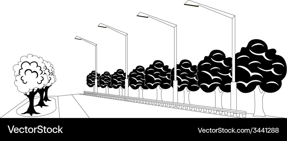 City street Royalty Free Vector Image - VectorStock