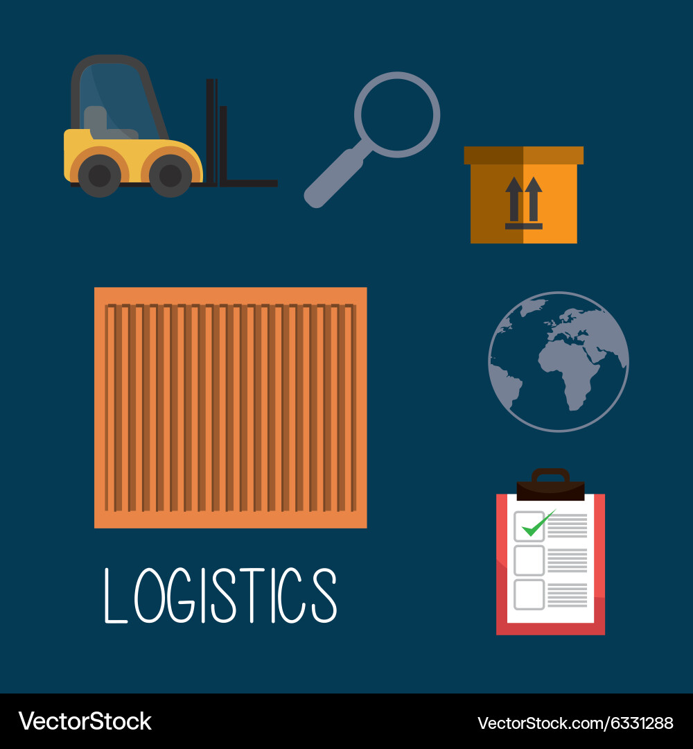 Delivery and logistics business Royalty Free Vector Image