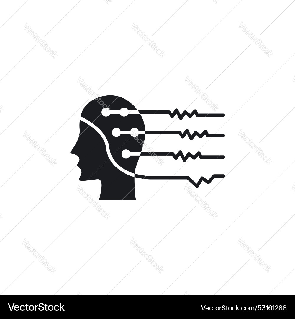 Eeg icon symbol on white background Royalty Free Vector