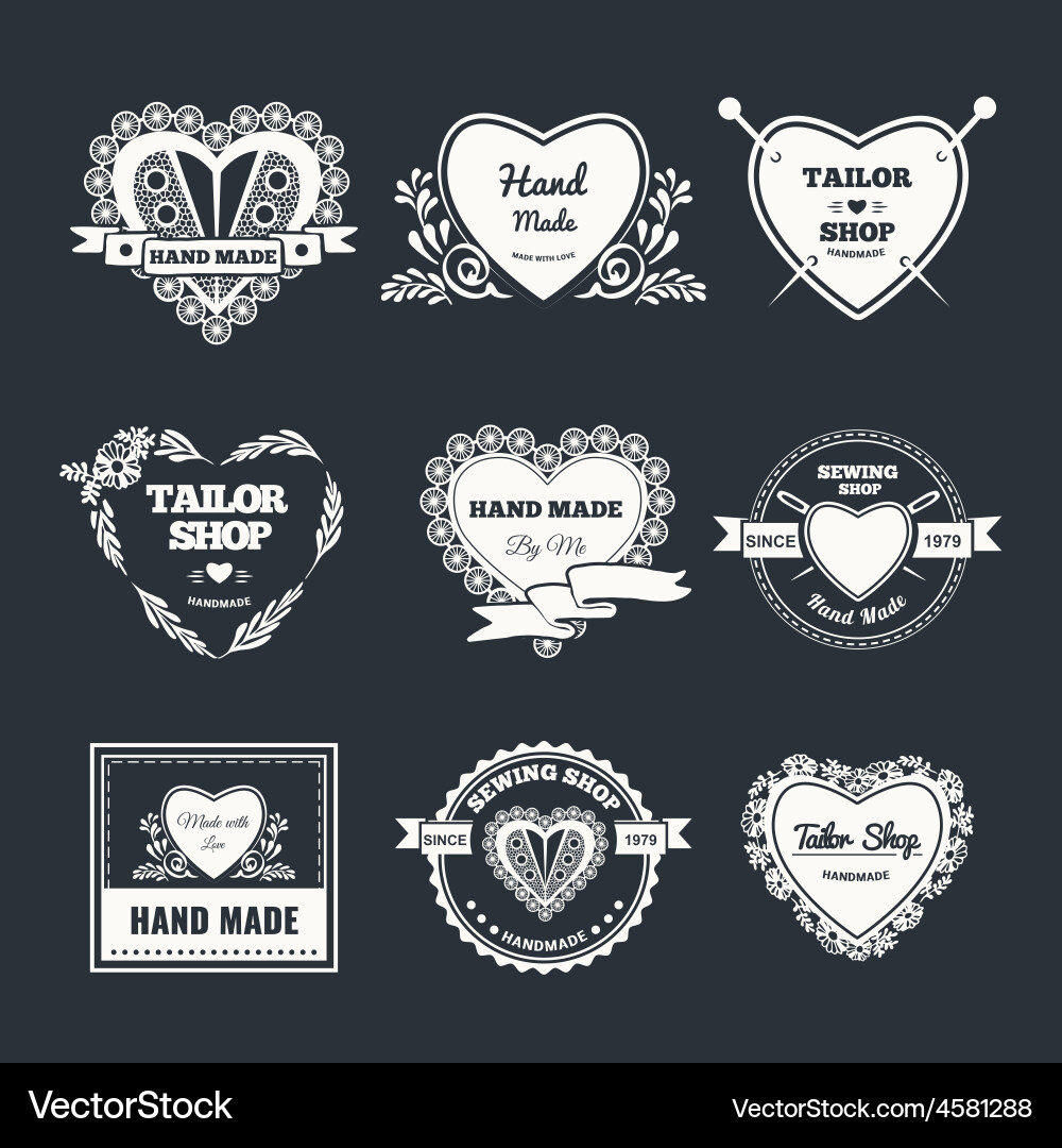 Handmade logo Royalty Free Vector Image - VectorStock