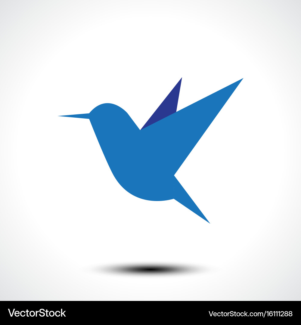 Hummingbird icon isolated on white Royalty Free Vector Image