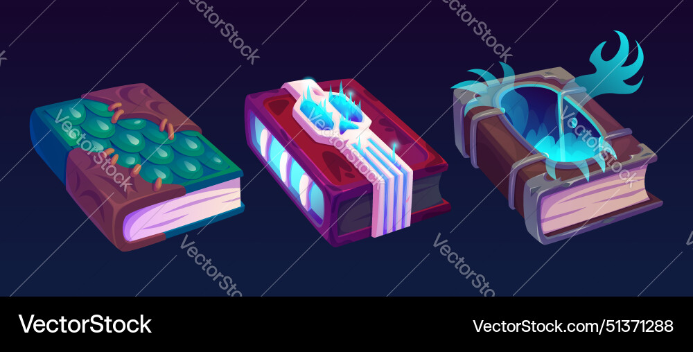 Magic book icon old fantasy wizard game Royalty Free Vector