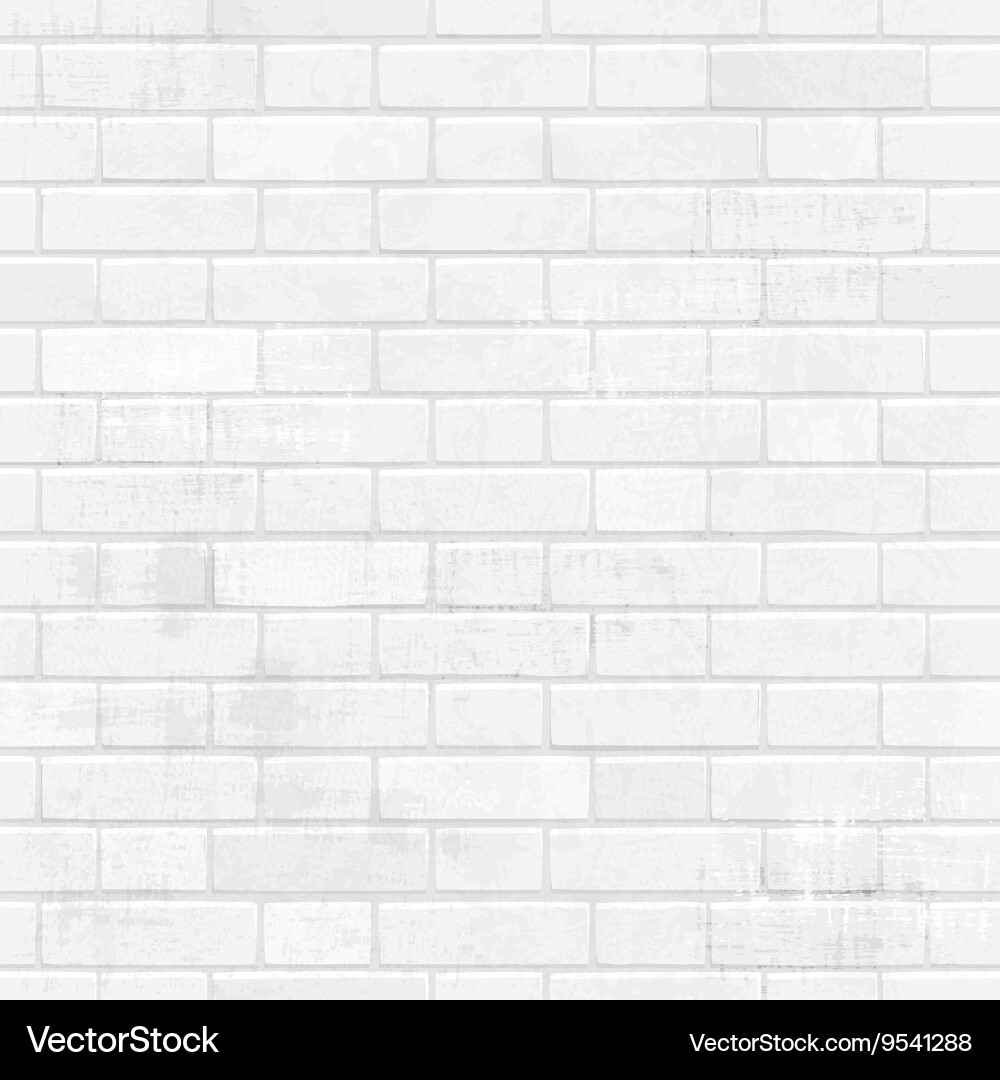 White Brick Wall Vector Seamless Texture An Old White Brick Wall