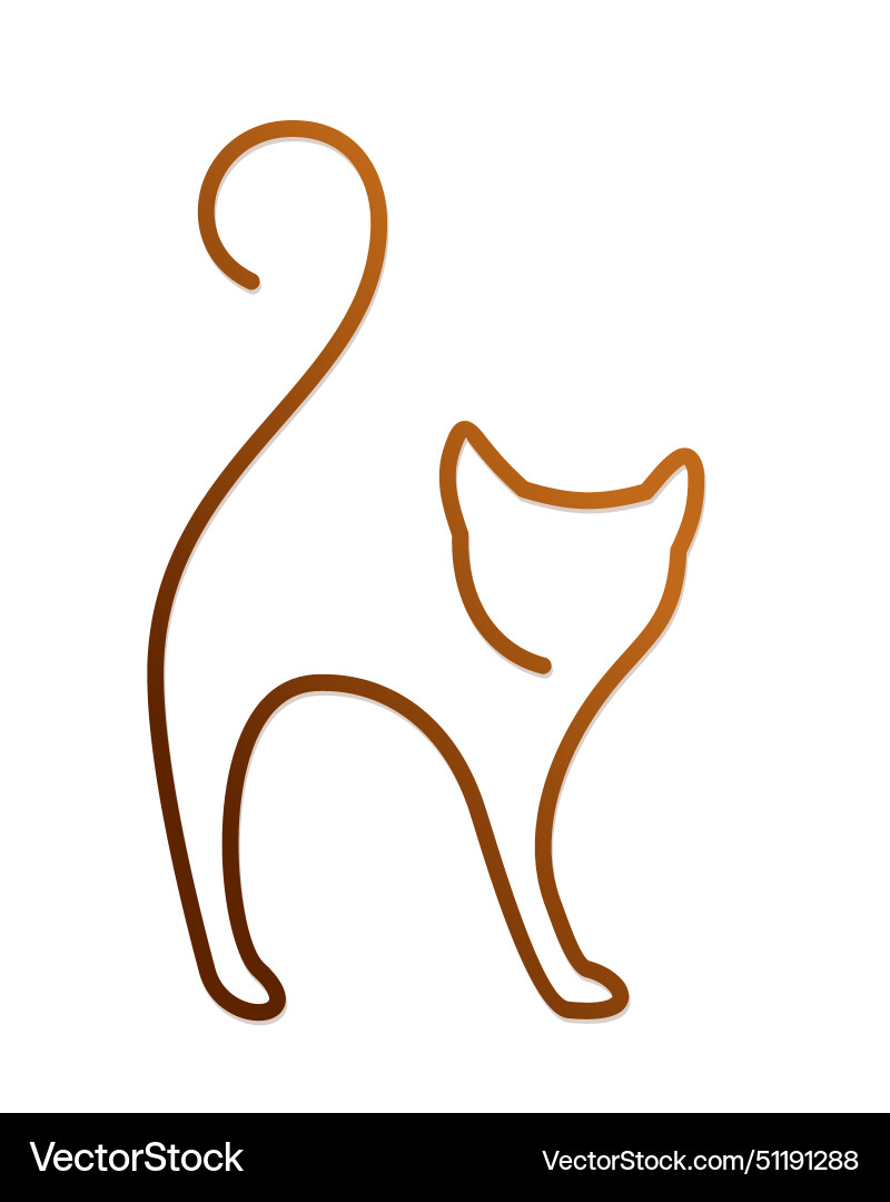 Symbol of a cat Royalty Free Vector Image - VectorStock