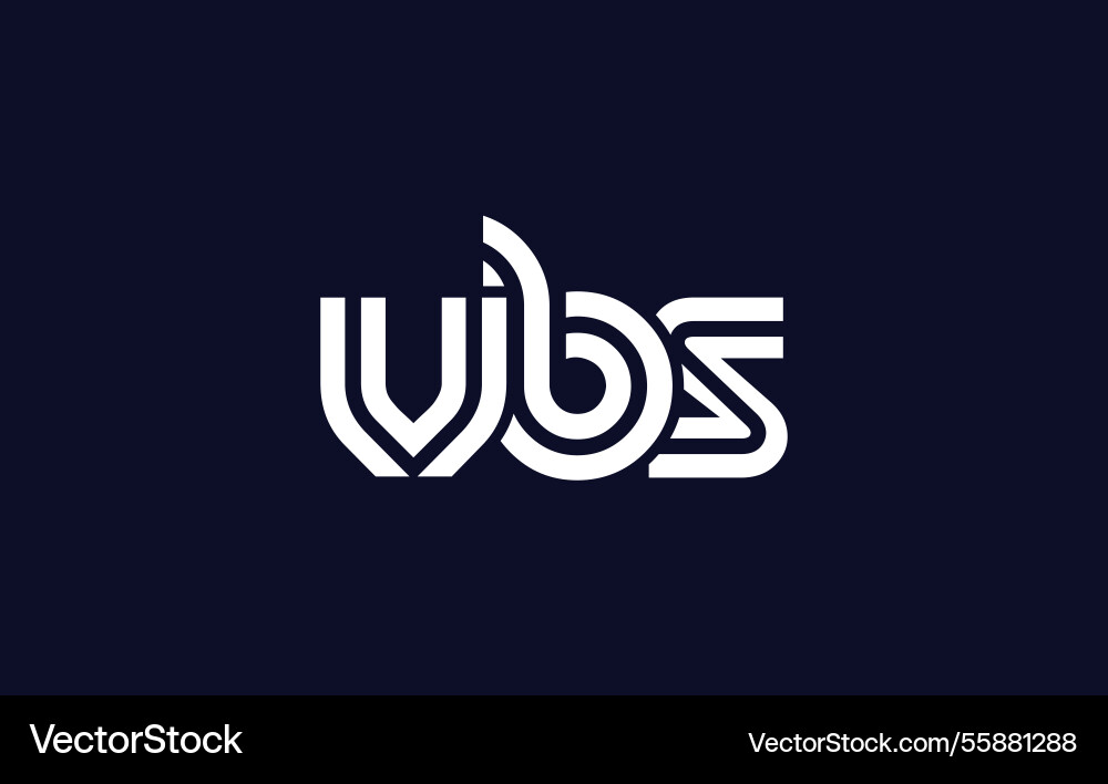 Vbs creative unique modern letter logo design Vector Image
