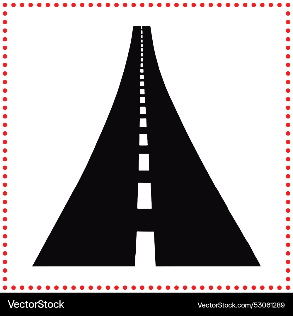 A road less traveled artistic silhouette Vector Image