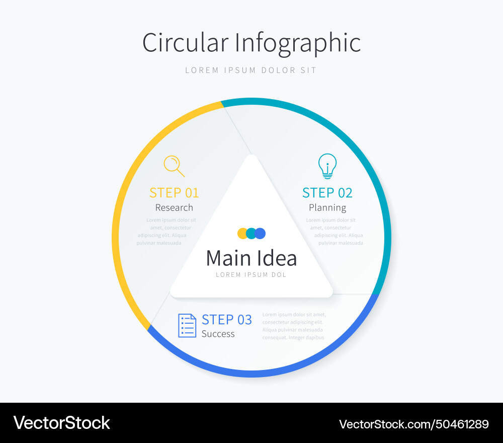 Circular infographic template Royalty Free Vector Image