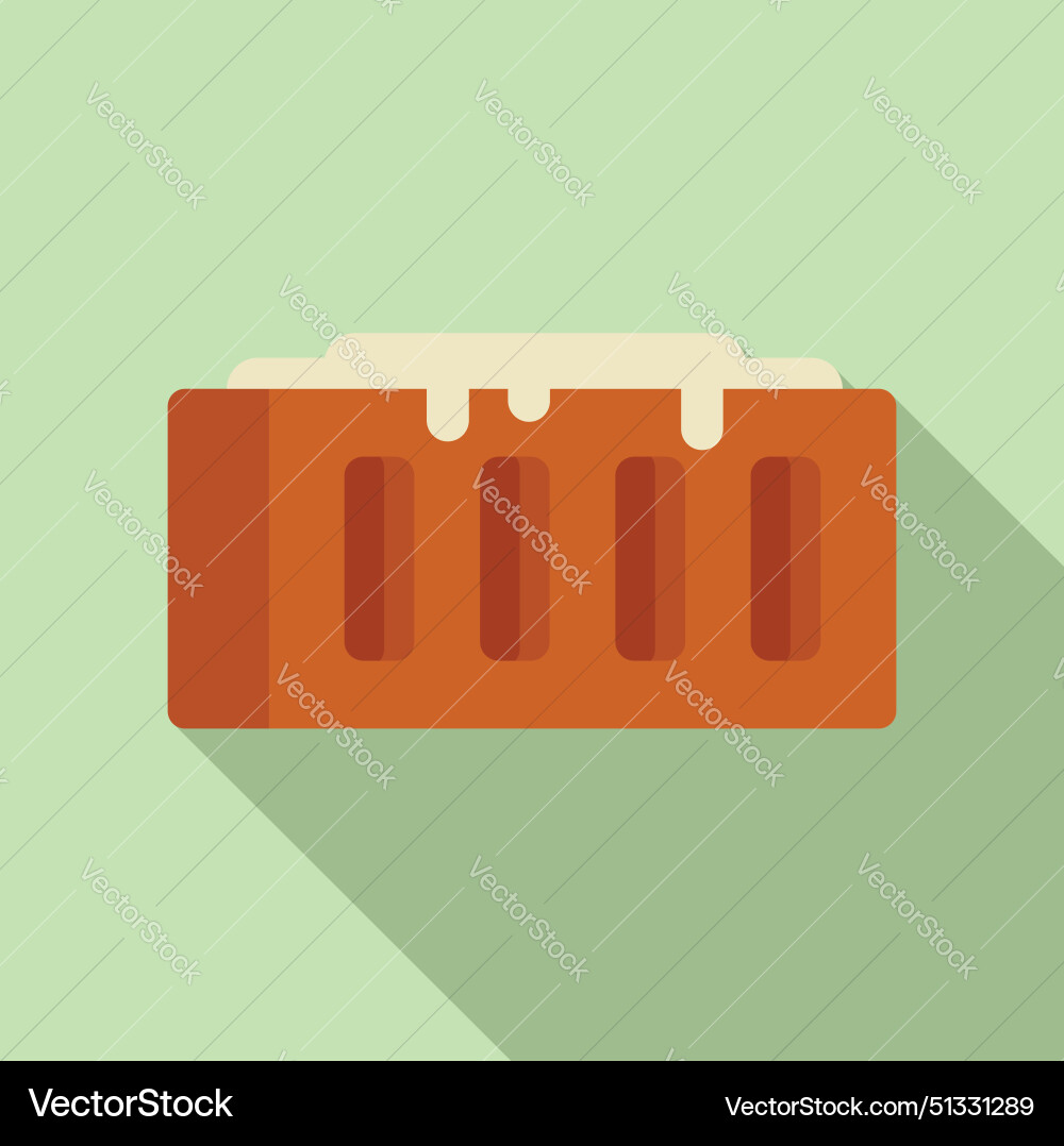 Flat design of delicious slice Royalty Free Vector Image