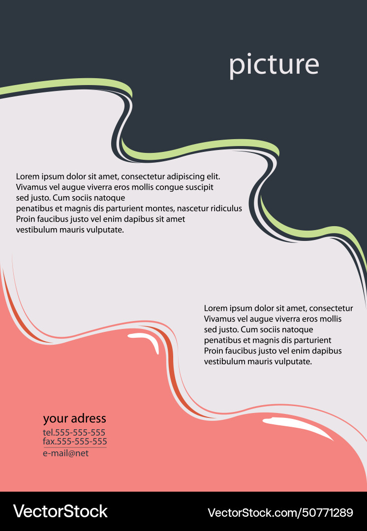 Flyer design format Royalty Free Vector Image - VectorStock