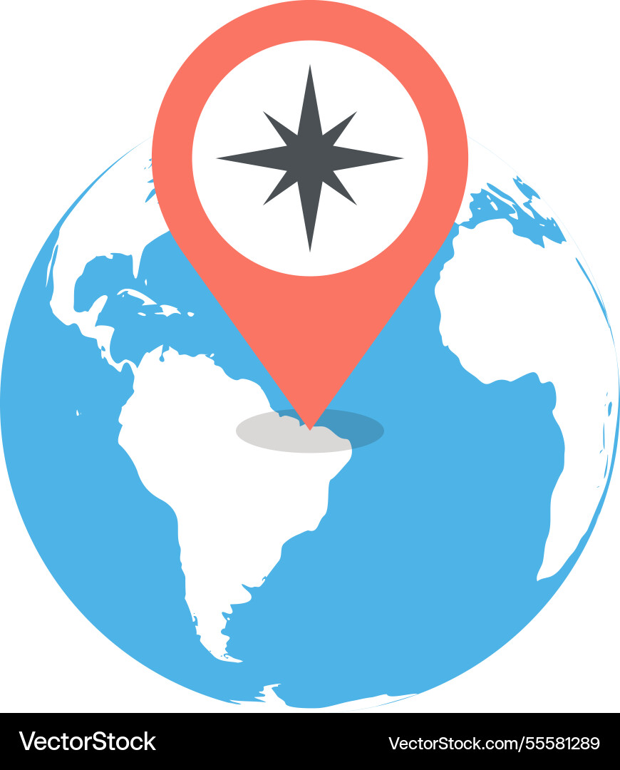 Geo targeting flat web icon concept Royalty Free Vector