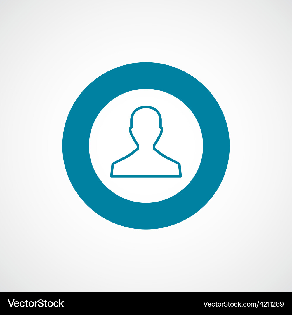 Male icon bold blue circle border Royalty Free Vector Image