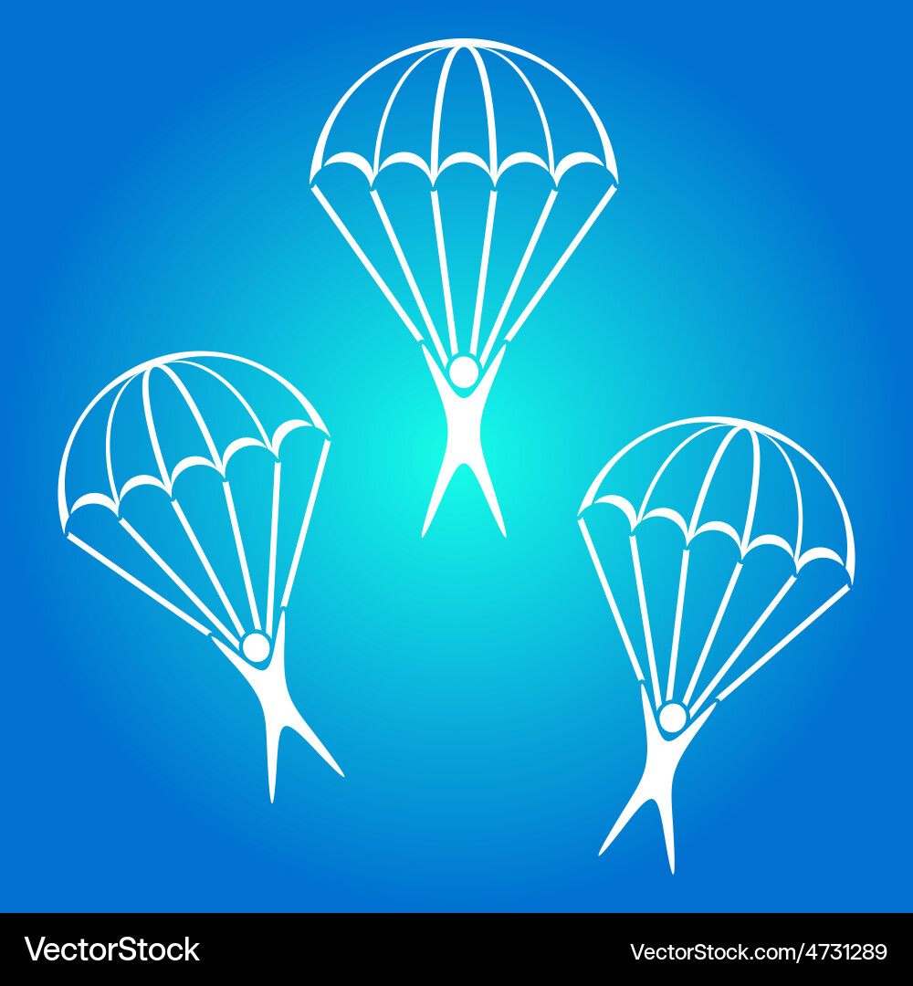 Parachute jumper icon Royalty Free Vector Image